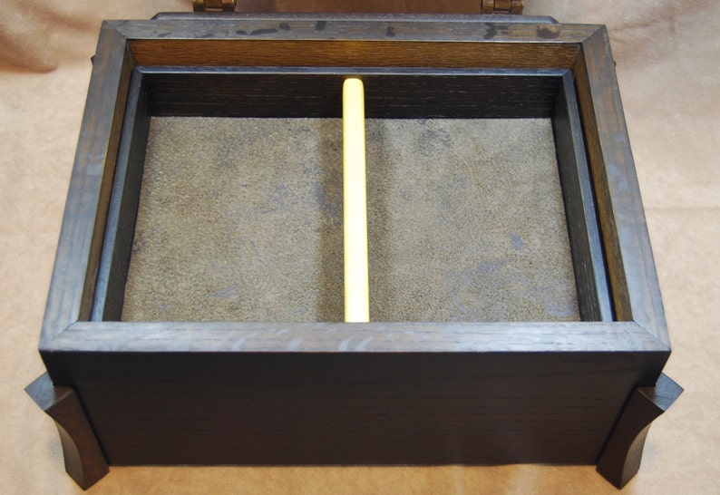 Large Ebonized Oak and Yellow Heart Box With Hand-carved Triquetra - Etsy