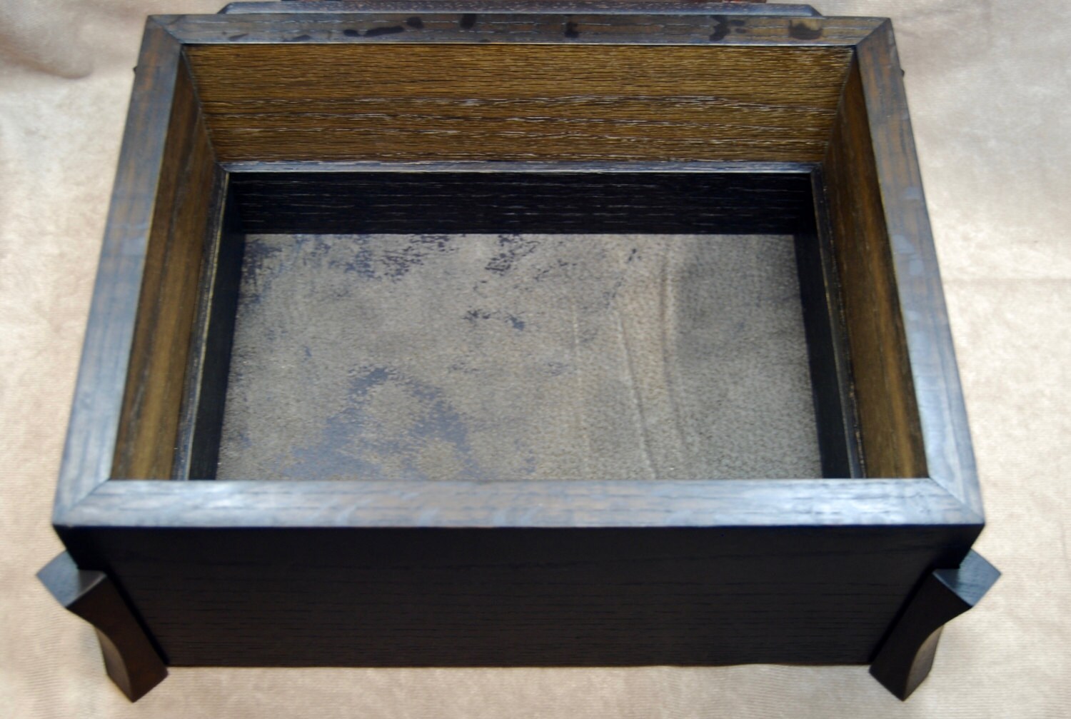 Large Ebonized Oak and Yellow Heart Box With Hand-carved Triquetra - Etsy