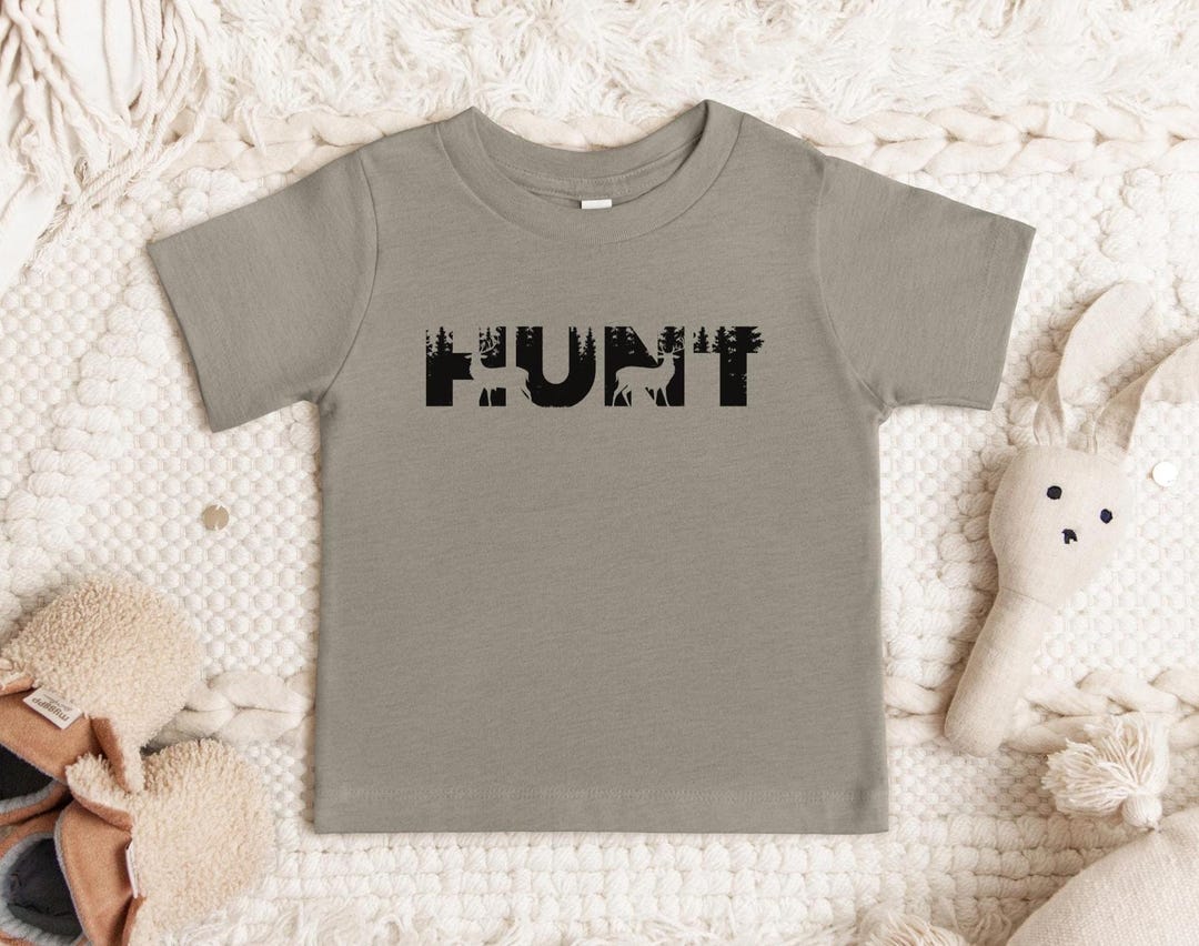 Toddler Hunting Tee, Fun Toddler Hunt Shirt, Playful Short Sleeve T ...