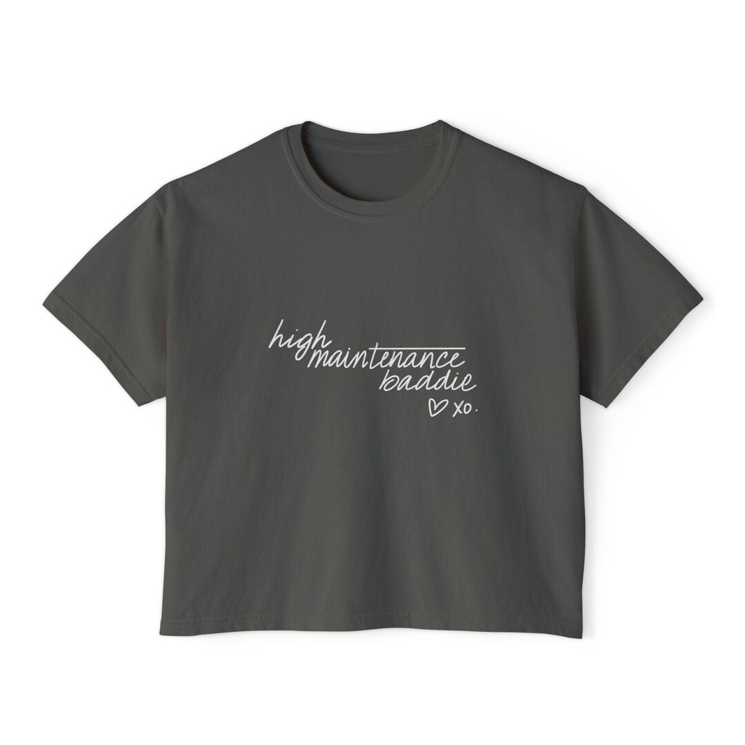 High Maintenance Baddie Handwriting Women's Boxy Tee, T-shirt, Blouse ...