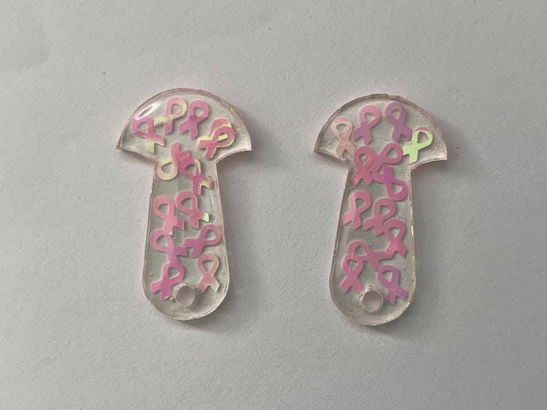 Pink Ribbon Keyring Shopping Trolley Token. - Etsy