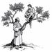 Bible Story Coloring Pages: Zacchaeus the Tax Collector and Jesus - Etsy