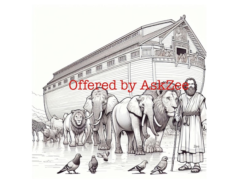 A Fun Group of Pages Depicting the Biblical Story of Noah and the Ark ...