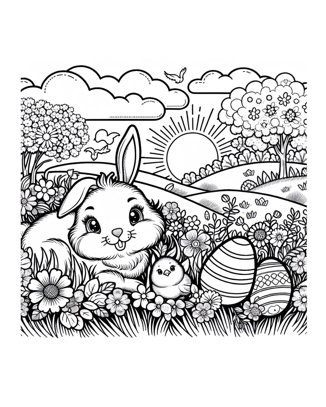 Easter Coloring Pages Fun - Festive Printable Activity for Kids ...