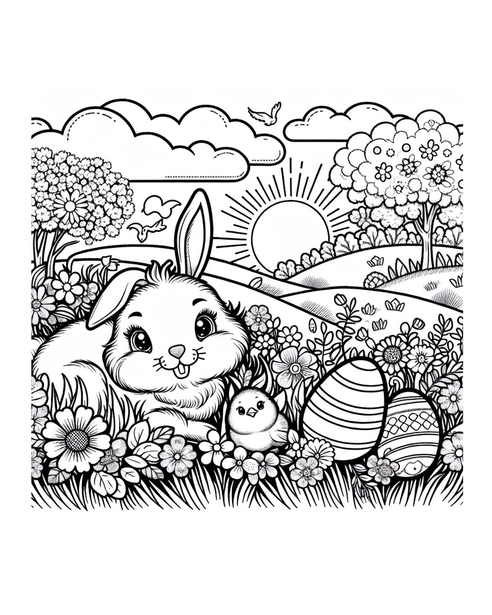 Easter Coloring Pages Fun - Festive Printable Activity for Kids ...