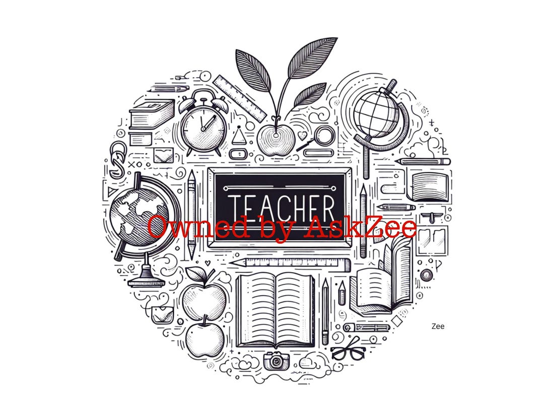 Enjoy Coloring a Collage to Celebrate the Teachers. - Etsy