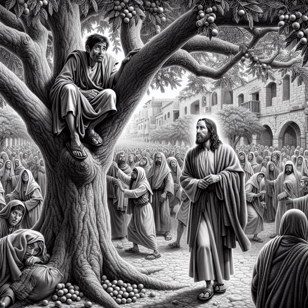 Bible Story Coloring Pages: Zacchaeus the Tax Collector and Jesus - Etsy
