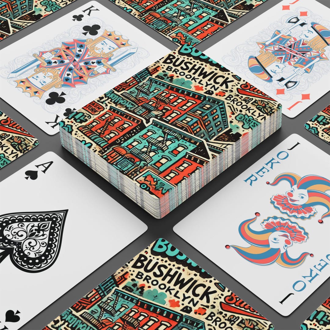 Bushwick Graffiti Pattern Playing Cards , Premium 300gsm Deck for Poker ...