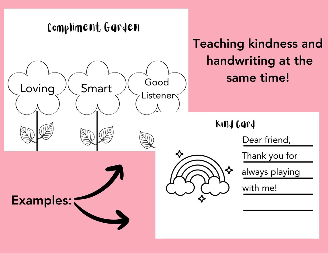 Kindness-themed Handwriting Worksheets I Handwriting Skills I Fine ...