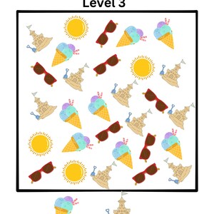 Summer I Spy Worksheets: Visual Scanning Game (digital Download) - Etsy