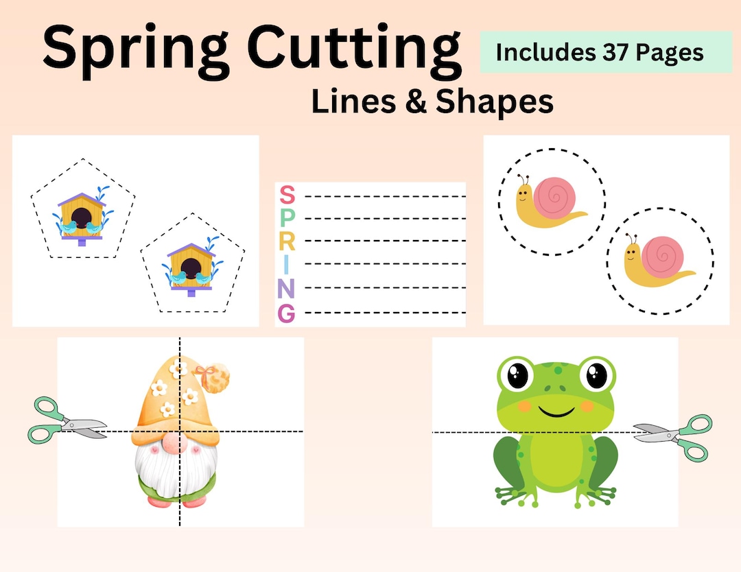 Spring Cutting Practice I Fine Motor Skills I Cutting Skills I ...