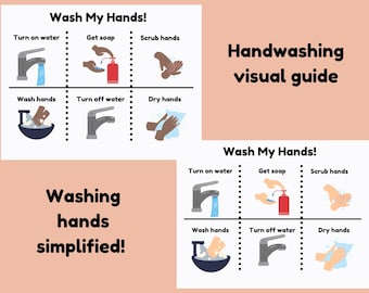 PDF Handwashing Visual - Etsy