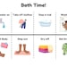 Bath Time Routine Visual Schedule With Characters (digital Download) - Etsy
