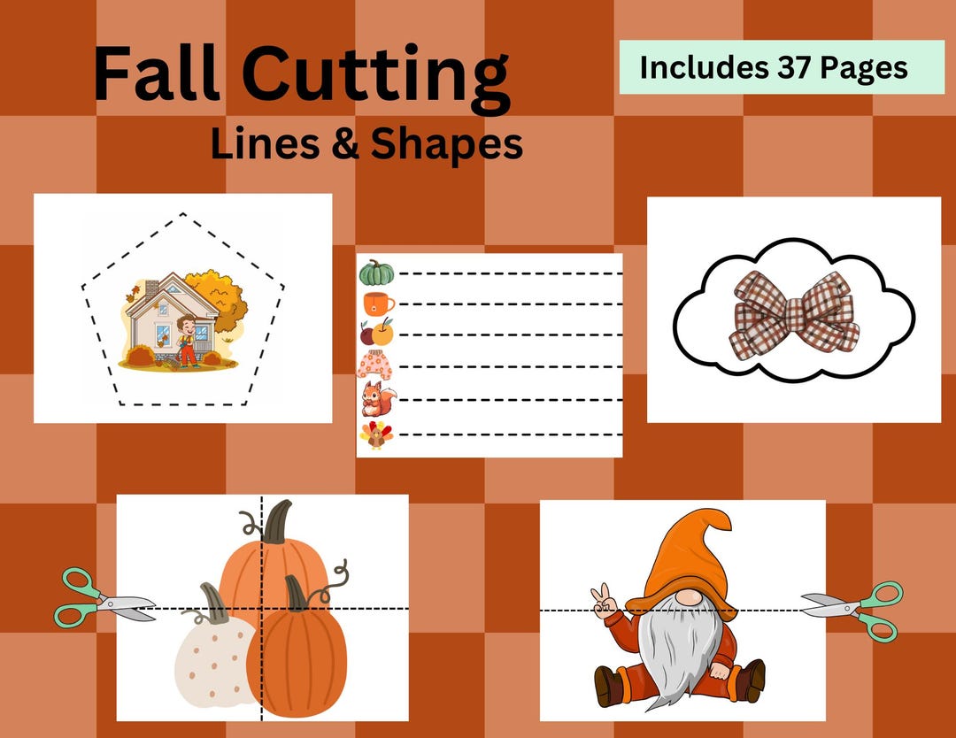 Fall Cutting Practice I Fine Motor Skills I Cutting Skills I Printable ...