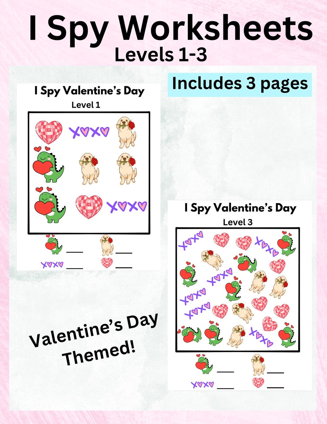 I Spy Valentine's Day Themed I Visual Scanning I Fine Motor Skills I ...