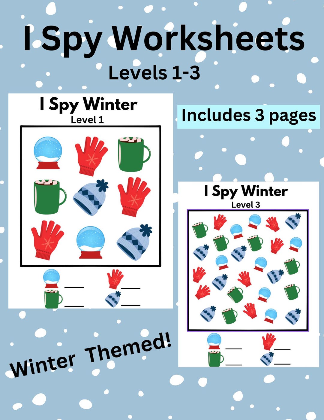 I Spy Winter Themed I Visual Scanning I Fine Motor Skills I Life Skills ...