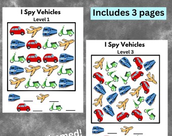 Summer I Spy Worksheets: Visual Scanning Game (digital Download) - Etsy