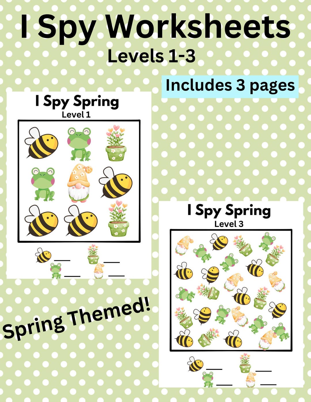 I Spy Spring Themed I Visual Scanning I Fine Motor Skills I Life Skills ...