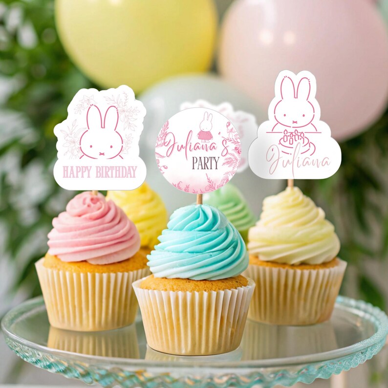 Editable Miffy Birthday Invitation Template, Miffy Kawaii Party ...