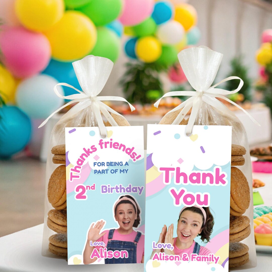 Editable Ms Rachel Tags Template, Ms Rachel Birthday Tags, Ms. Rachel ...