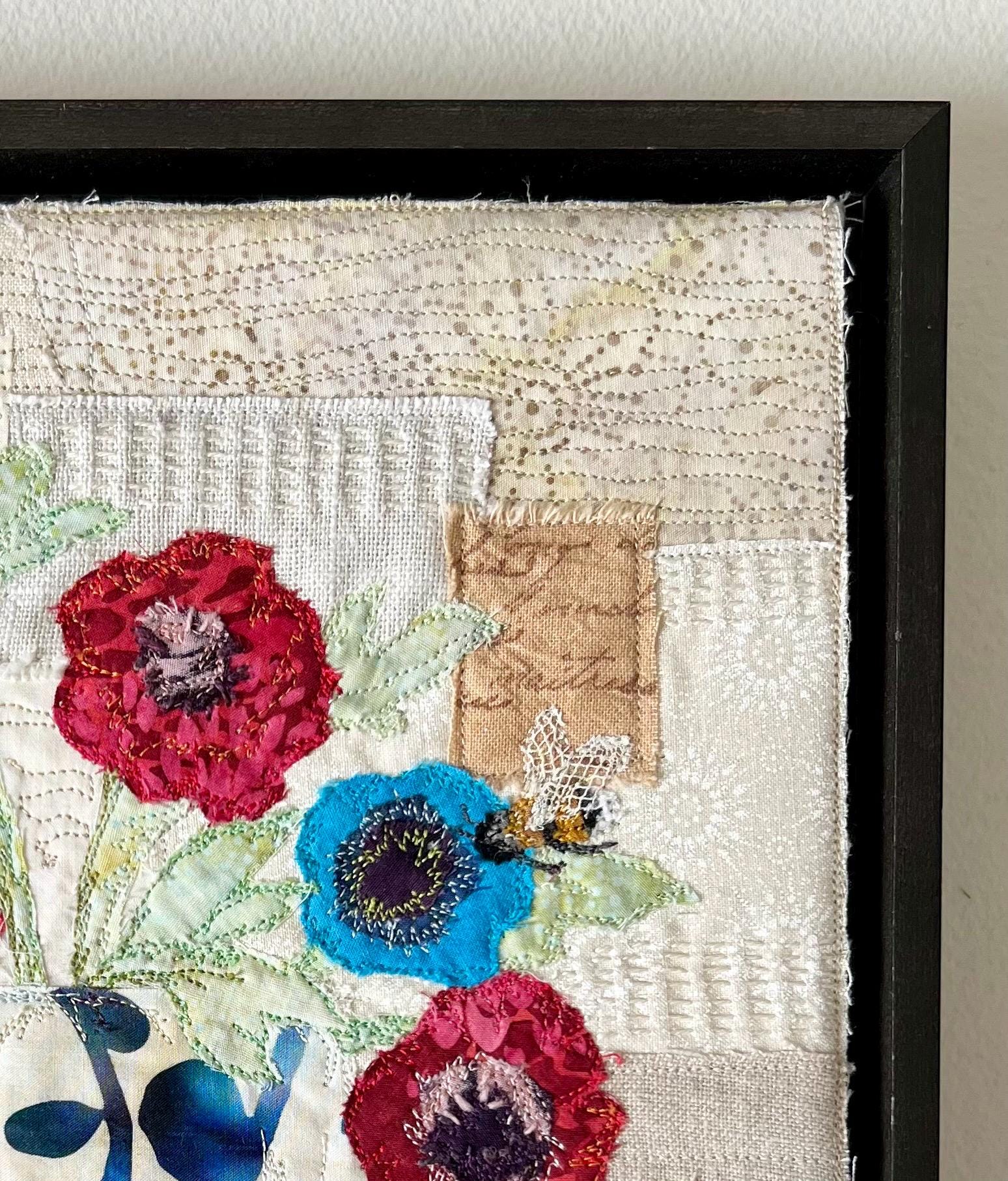 Bees Delight Original Framed Textile Art - Etsy