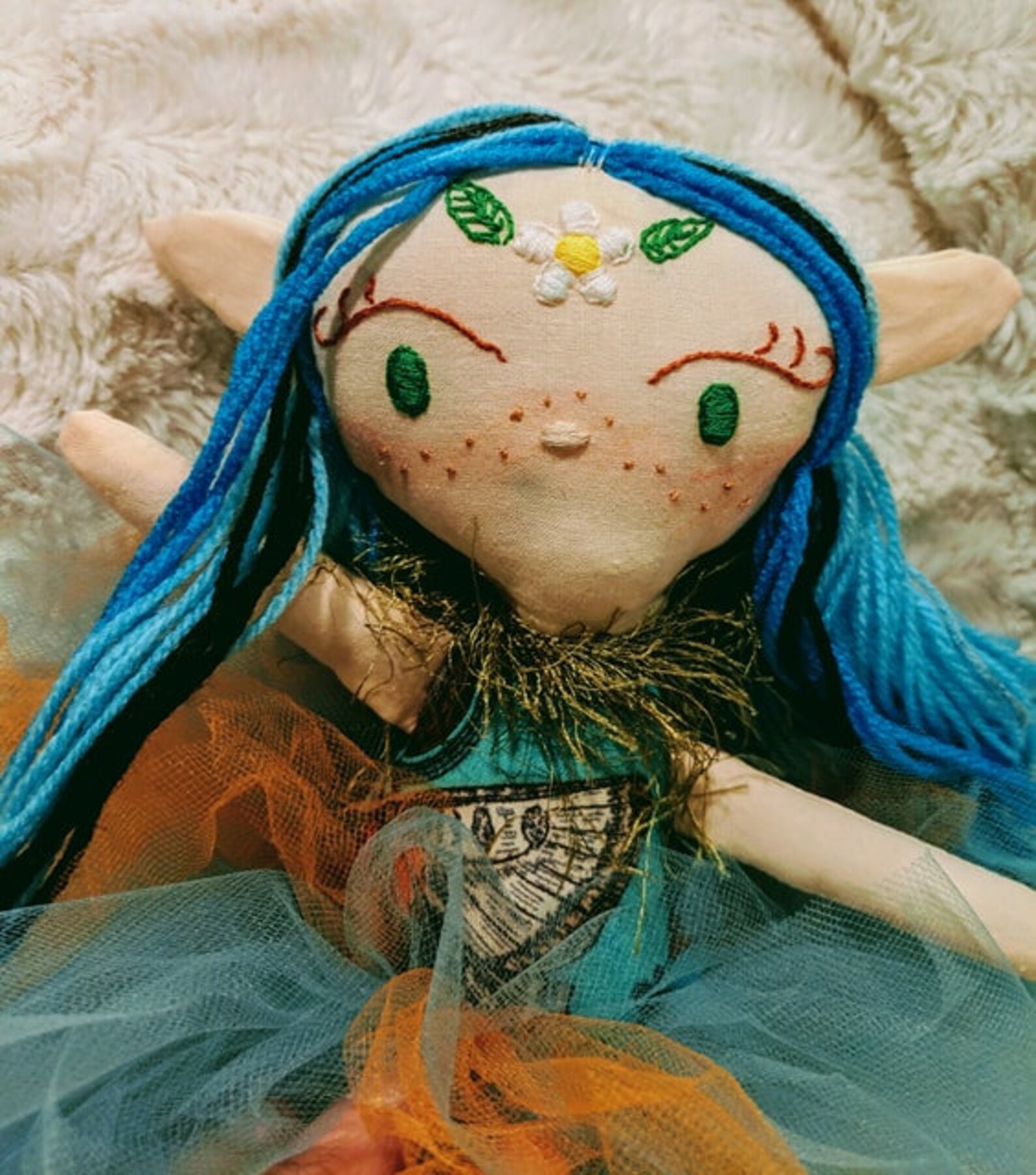 Juniper Elf Doll Handmde OOAK Cloth Doll Fantasy Elven Girl | Etsy