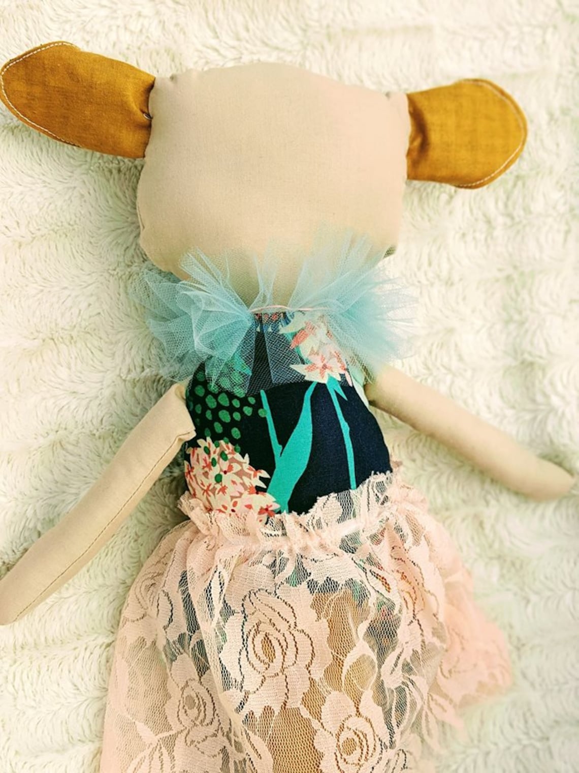 Fifi Fox Cloth Doll OOAK Handmade Fox Stuffed Toy Fox Girl Cloth Doll ...