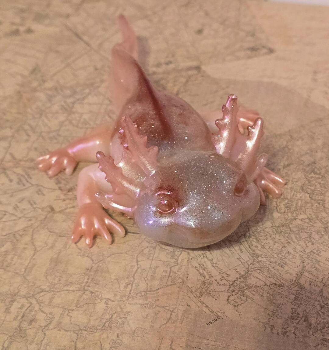 Axolotl Figurines Unique Amphibian Decor - Etsy