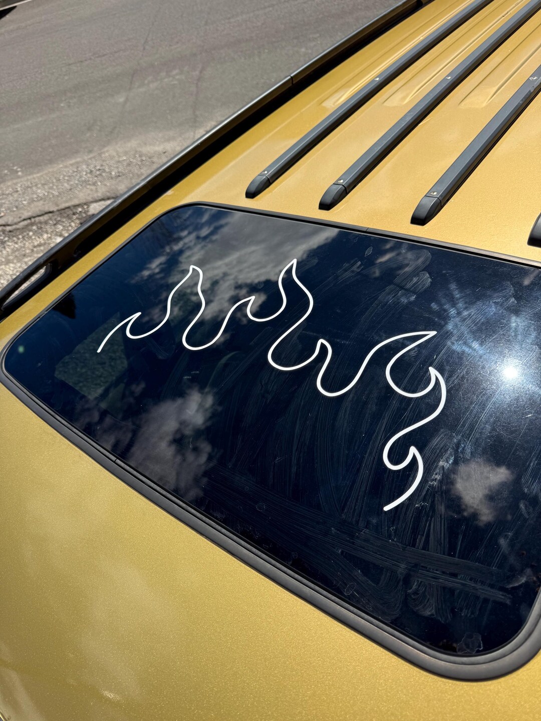 Flame Sunroof Car Decal | Flame Sunroof Sticker | Sticker for Car ...