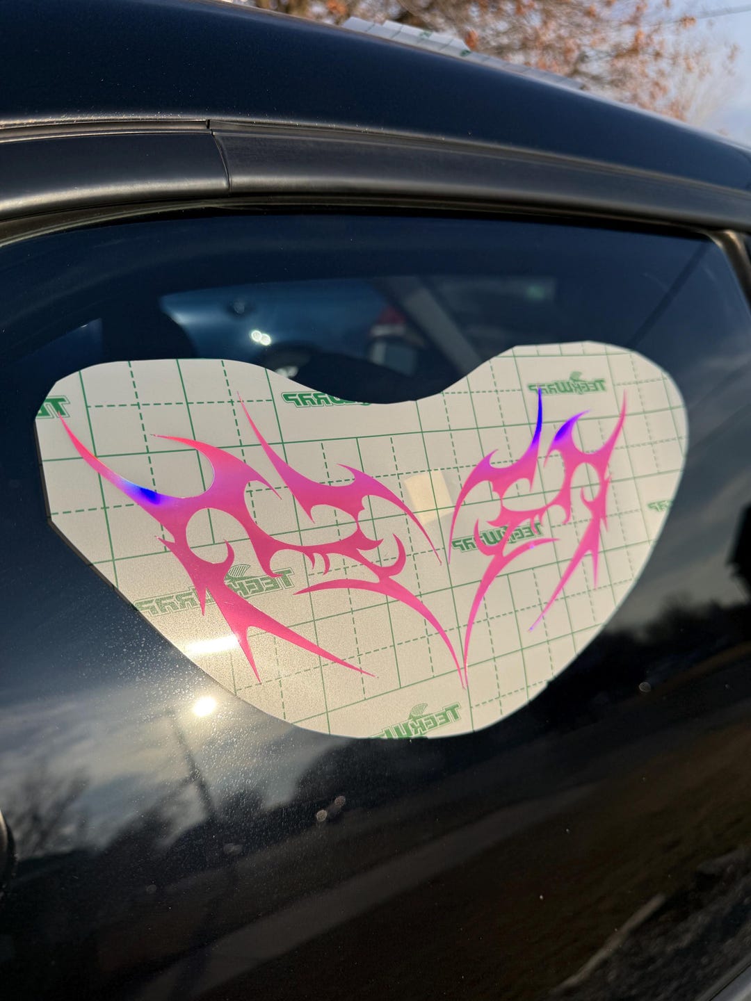 Y2K Cyber Sigilism Heart Car Decal Sticker | Goth Grunge Emo ...