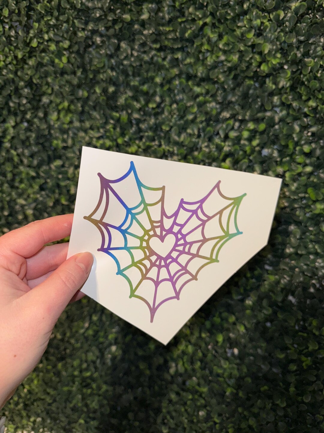 Y2K Spider Web Heart Halloween Baddie Stickers for Window | Spooky ...