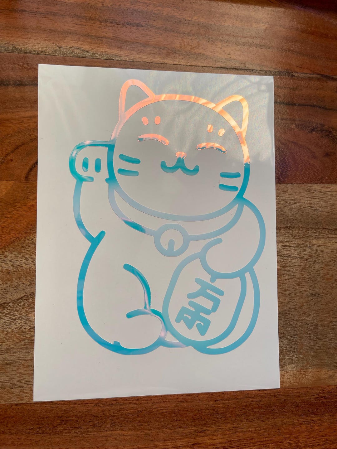 Cute Lucky Cat Bumper Sticker Car Decal Accessory | Japanese Lucky Cat ...