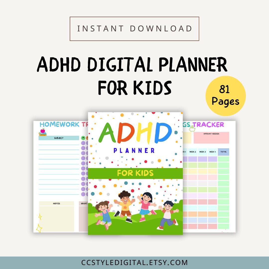 Kids ADHD Planner, ADHD Daily Planner, Adhd Planner Adult, ADHD Planner ...