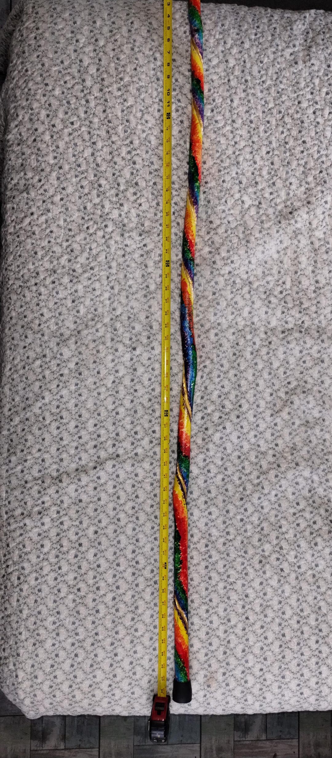 Walking Stick Tye Died Walking Stick With Gold Twisted Stripe - Etsy