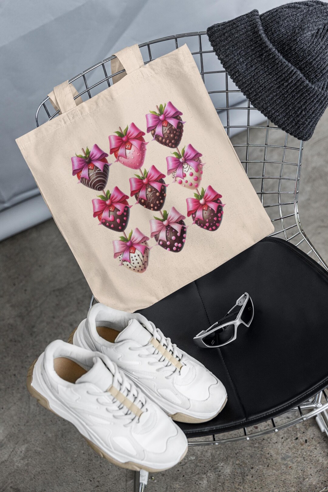 Strawberry Tote Bag, Strawberry Lover Gift, Grocery Tote, Cute Bag ...