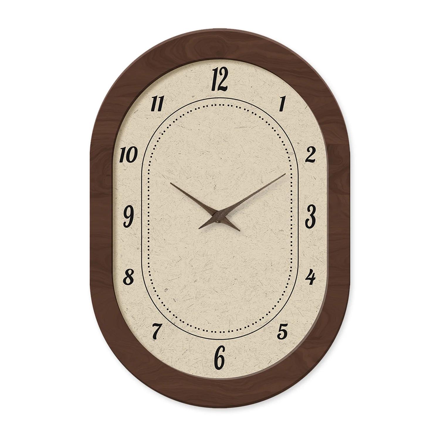 Retro Style Oval Wall Clock. Modern Wall Clock, Decorative Wall Clock ...