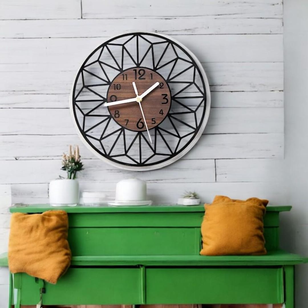 Metal Wood Decorative Modern Style Wall Clock. Modern Wall Clock ...