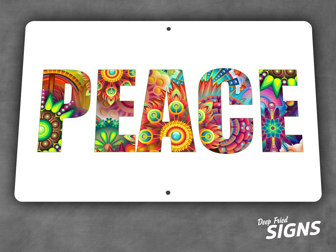 Peace Plastic Sign - 00080 - Etsy