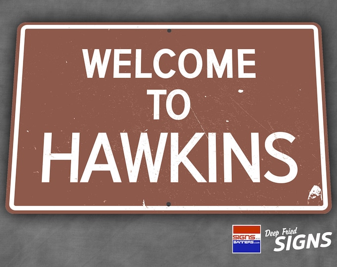 Hawkins Plastic Sign - 00046 - Etsy