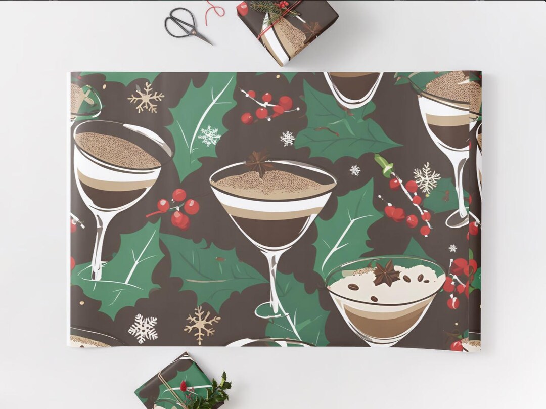 Espresso Martini-themed Wrapping Paper - Etsy