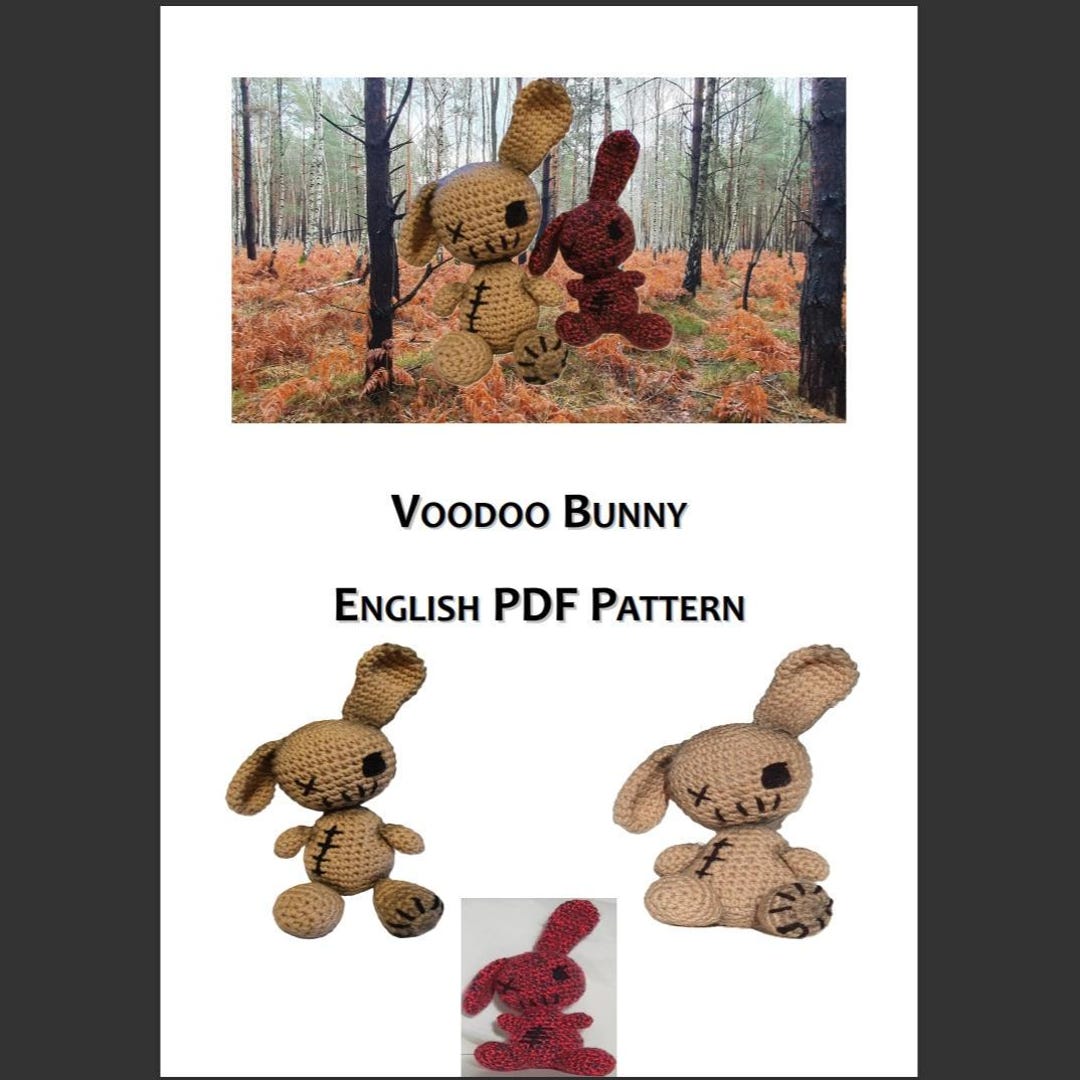 Voodoo Bunny Amigurumi Crochet Pattern Halloween Doll Rabbit - Etsy