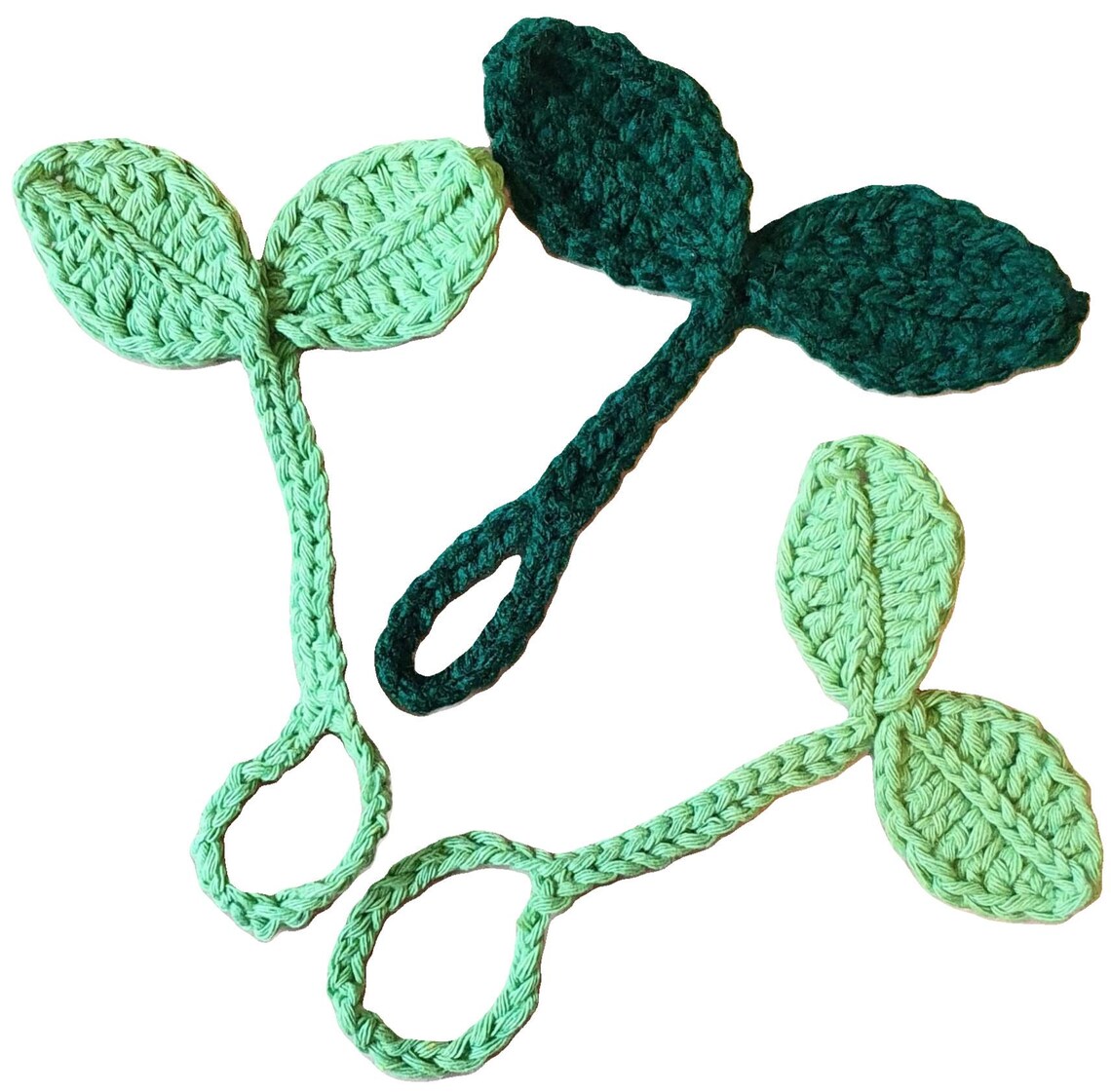Leaf Sprout Cable Tie Organizer Crochet Pattern Spring Headphones ...