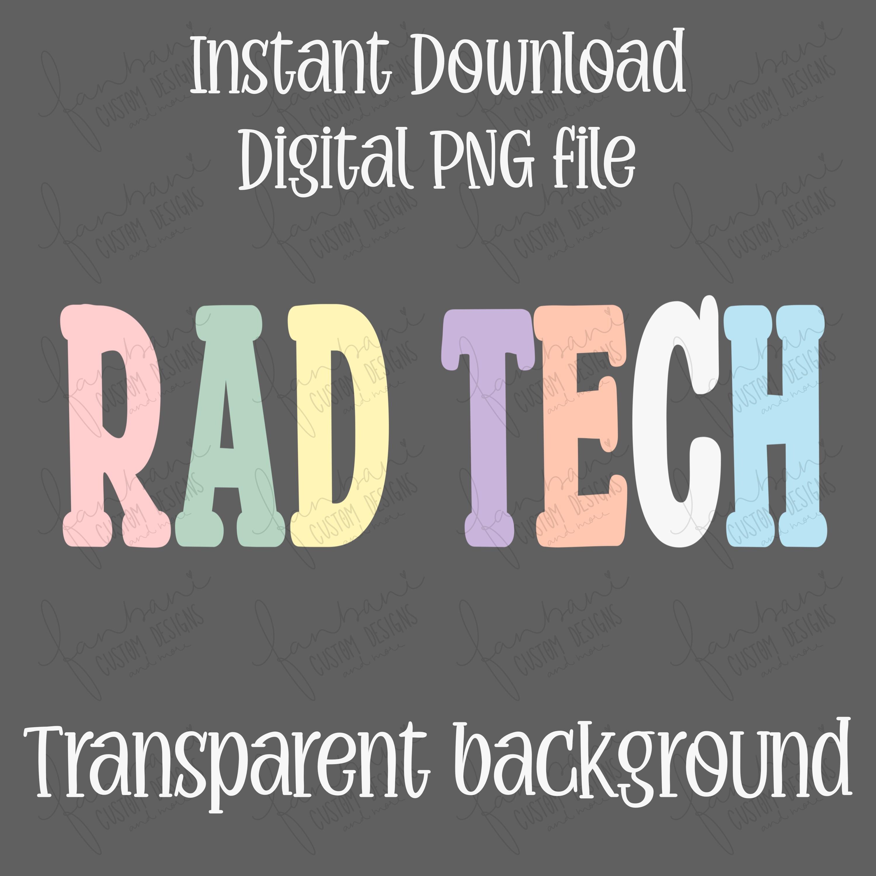 Rad Tech Pastels PNG File - Etsy