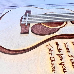 Guitar Sign With Any Song Lyrics. Custom Made. Great Gift for Valentine ...