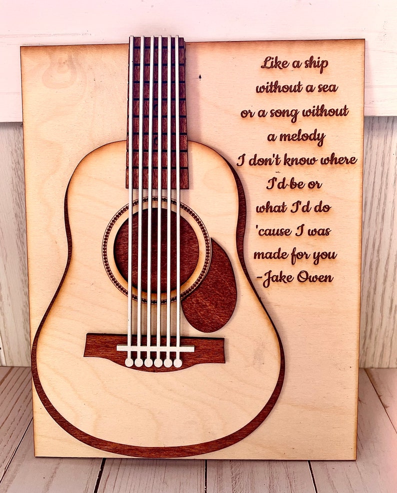 Guitar Sign With Any Song Lyrics. Custom Made. Great Gift for - Etsy