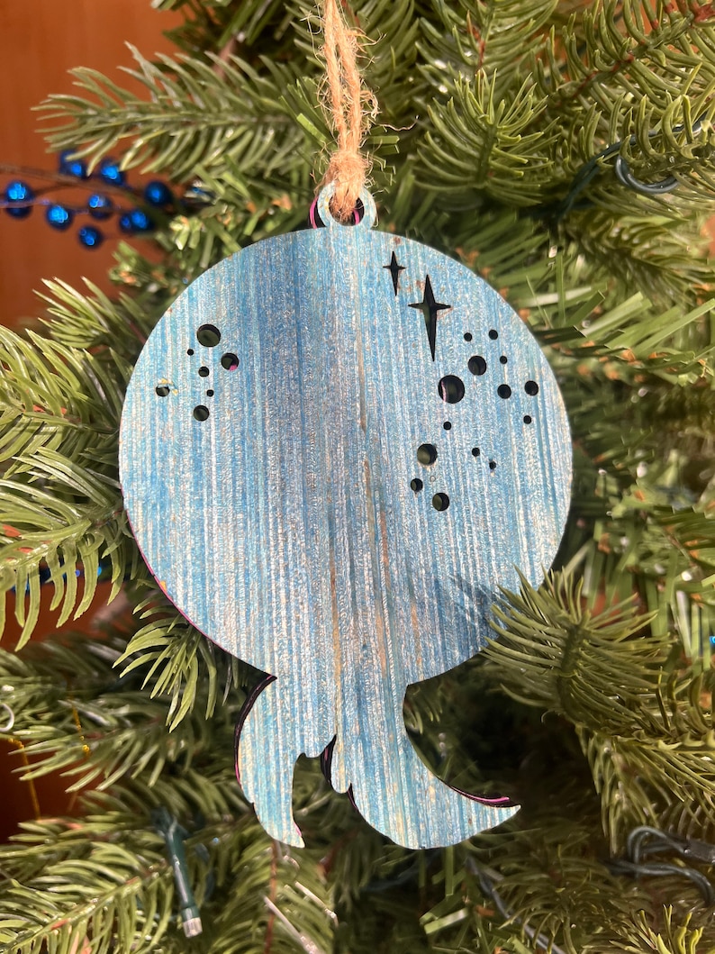 Mermaid Wooden Custom Made Christmas Ornament. Ocean Themed. - Etsy