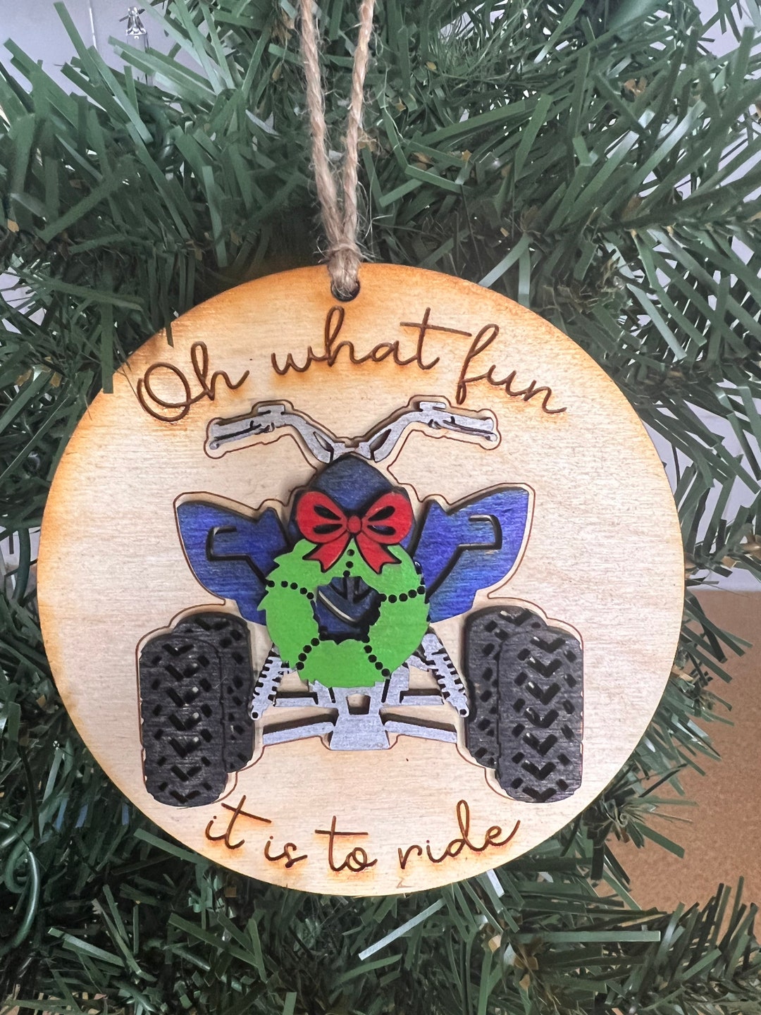 Four Wheeler ATV “oh What Fun It is to Ride” Custom Made Wooden ...