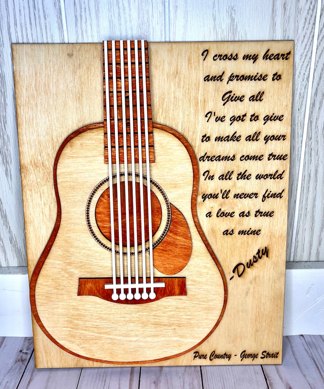 Guitar Sign With Any Song Lyrics. Custom Made. Great Gift for Valentine ...
