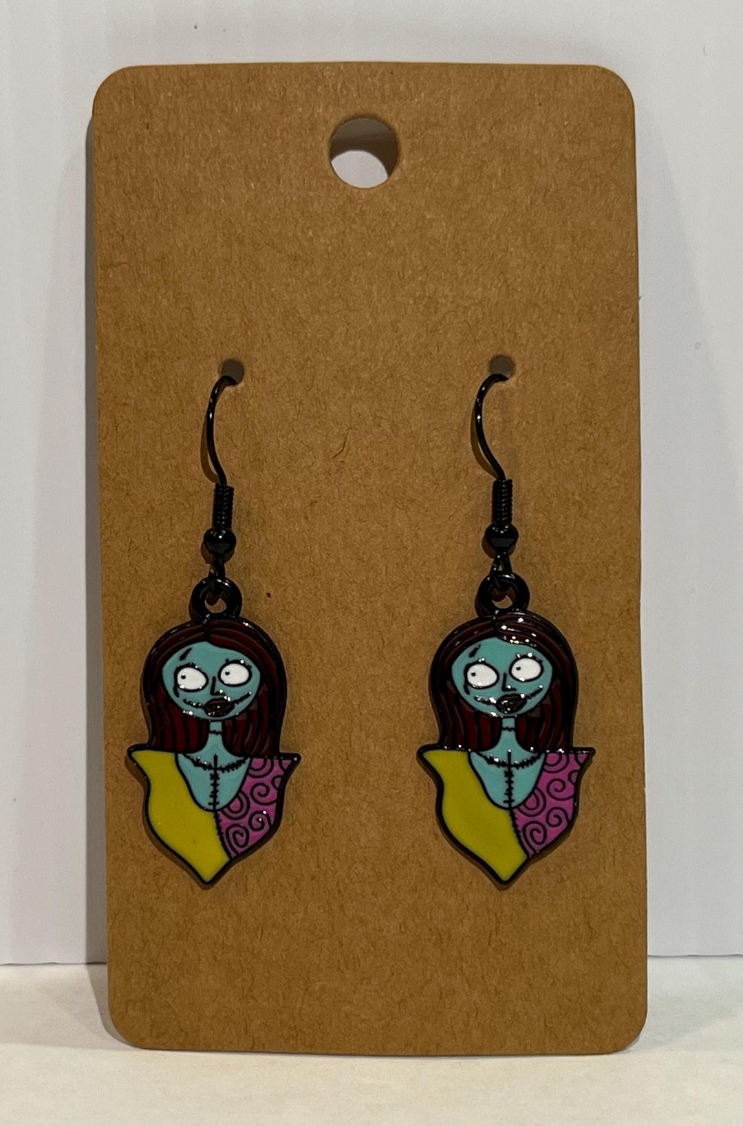 Horror Movie Nightmare Sally Bust Earrings - Black Trim, Black Hooks - Etsy