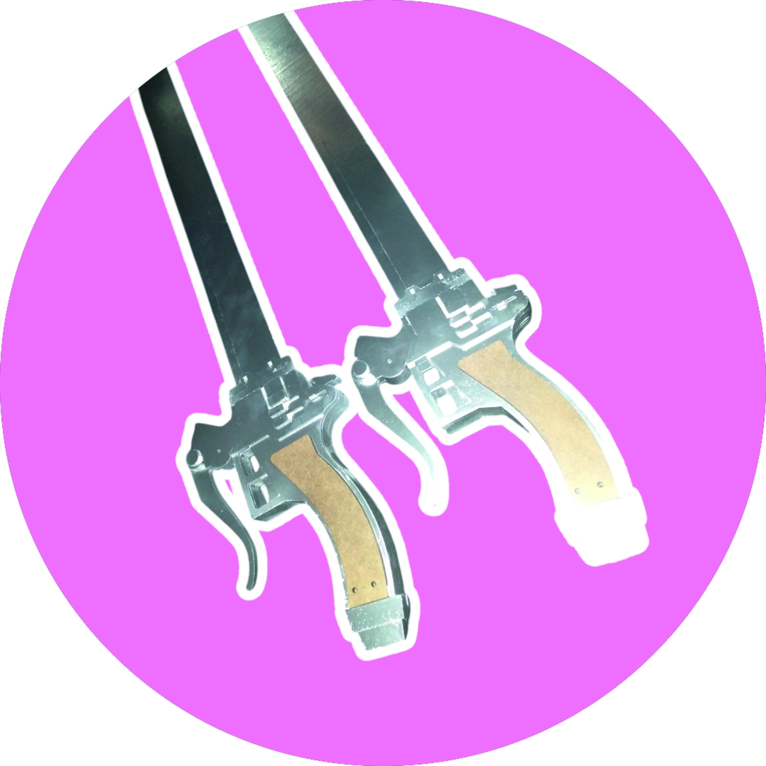 DIY Anime Weapon Project - Attack on Titan Sword DXF File | Laser Cut ...
